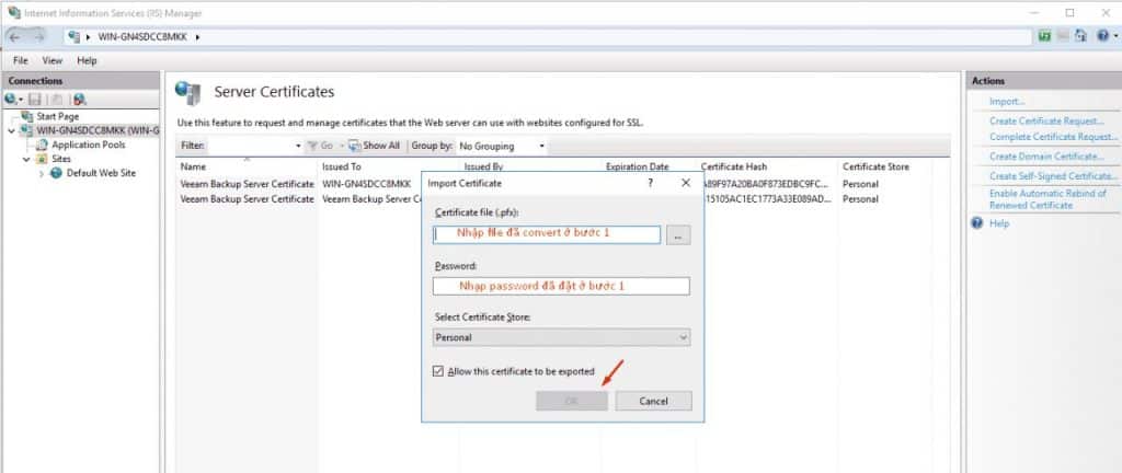 Hướng dẫn cài đặt SSL cho IIS trên Windows server - BKNS