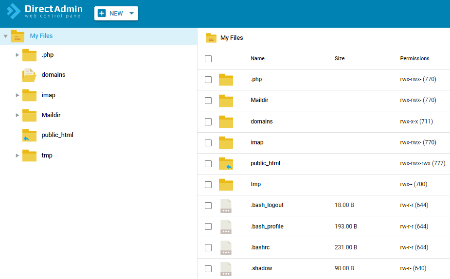 Hướng dẫn sử dụng File Manager DirectAdmin - BKNS