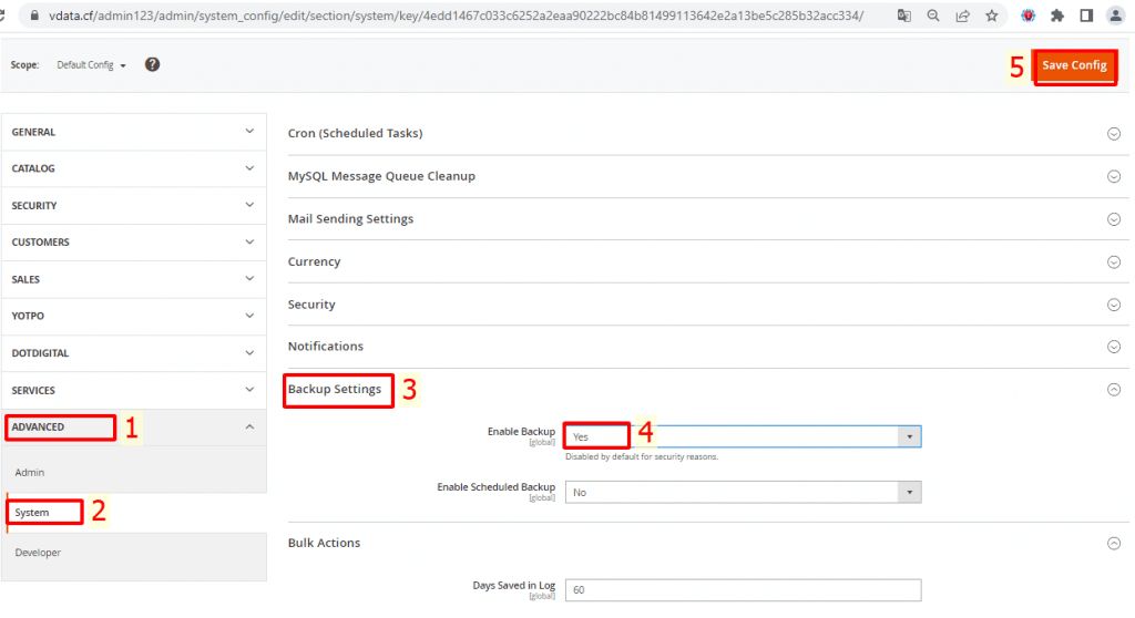 Hướng dẫn backup và restore trong magento - BKNS
