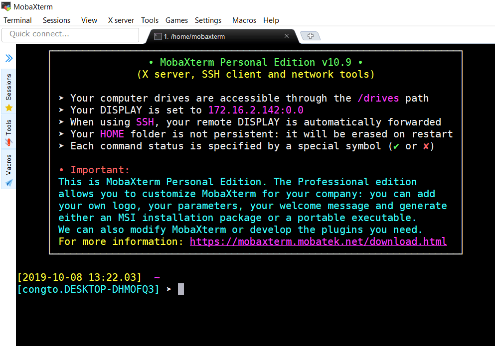 Hướng dẫn sử dụng MobaXterm - BKNS
